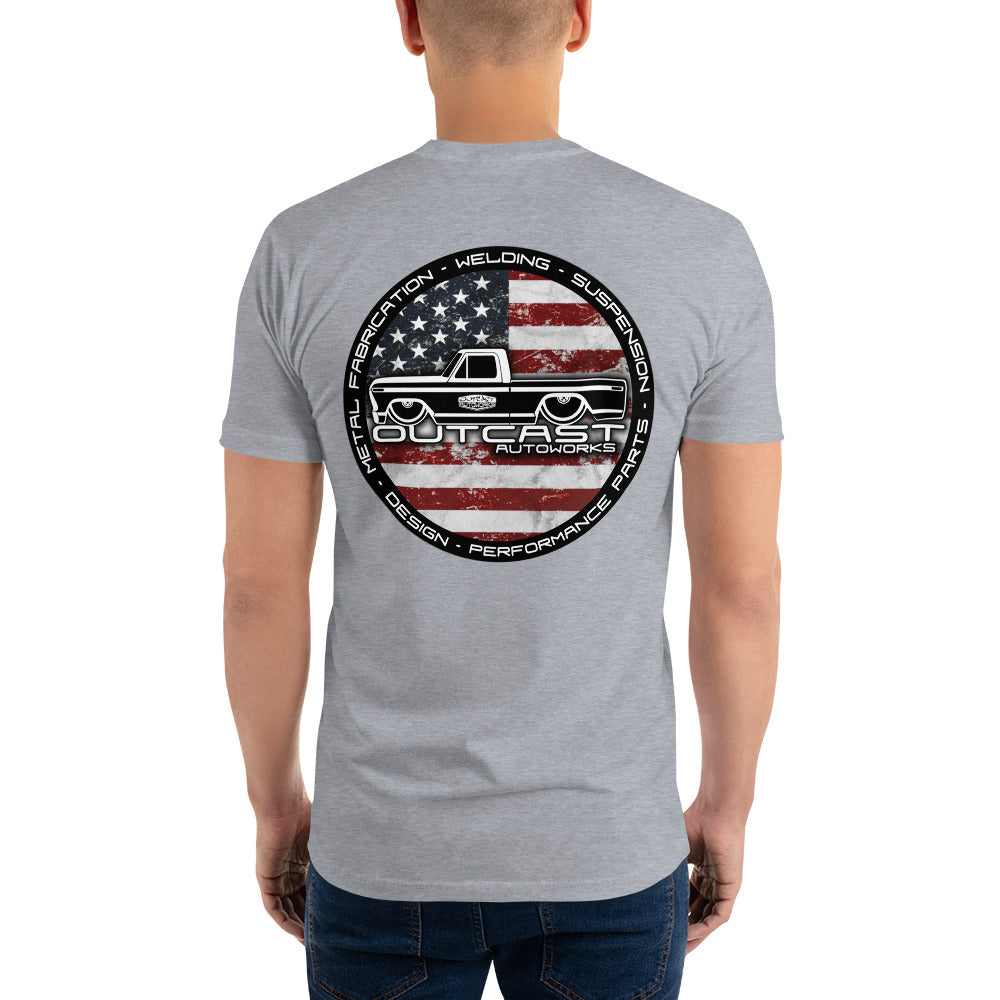 Weathered Flag Tee – outcastautoworks